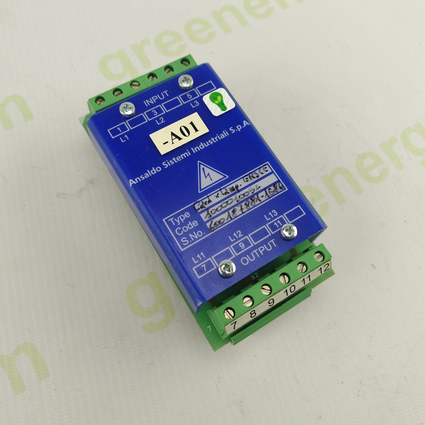 Ansaldo Sistemi Industriali Input/Output Line Filter Module | Type: ED ...