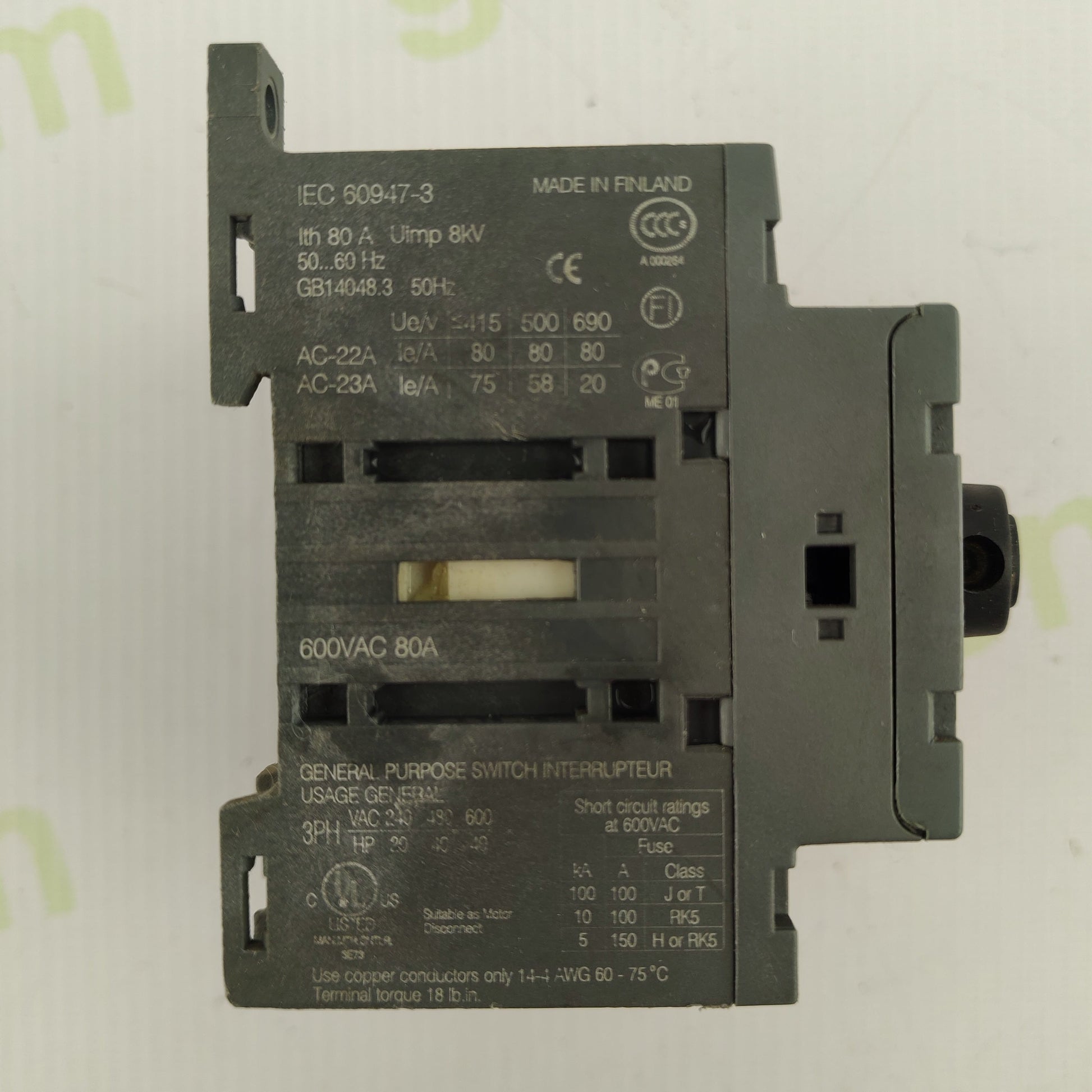 ABB OT80F4N2 | 4-Pole Load Break Switch | 80 A | 690 V AC | Original A – Green Energy